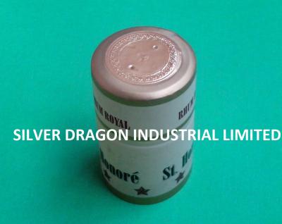China PVC SHRINKABLE NECK WRAP WITH ALUMINUM TOP COVER for sale
