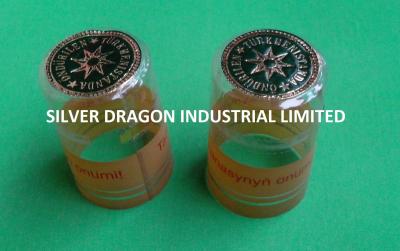 China PVC SHRINKABLE NECK WRAP WITH TEAR TAB,TOP GOLD STAMPED for sale