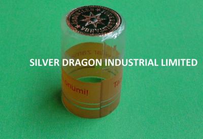 China PVC SHRINKABLE NECK WRAP WITH TEAR TAB,TOP GOLD STAMPED for sale