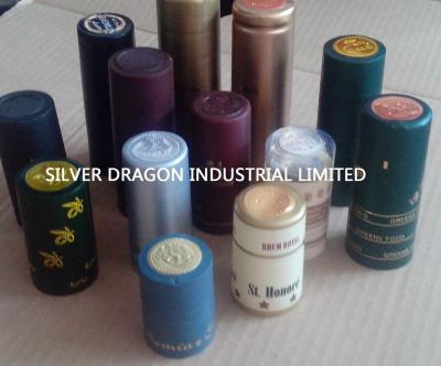 China Tamper proof PVC Shrink cap seals for wine bottle neck wrapping for sale