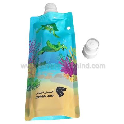 China Custom Stand up and foldable Spout Pouch for water Packing（ doy packing) for sale