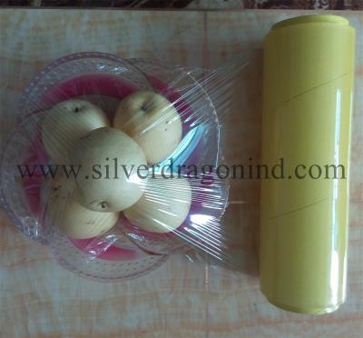 China PVC Cling Film for fruit wrapping (Size 10microns x 300mm x 300m) for sale