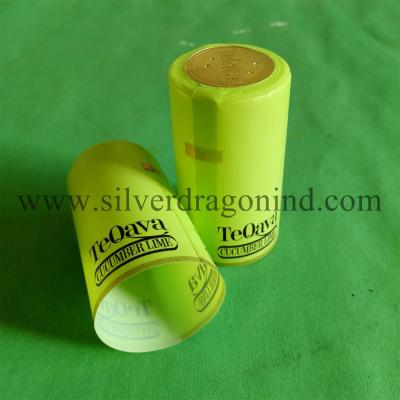 China PVC shrink capsules with tear strip for alcohol for sale