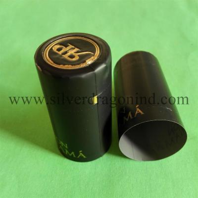 China PVC shrink cap seals with tear strip for rum for sale