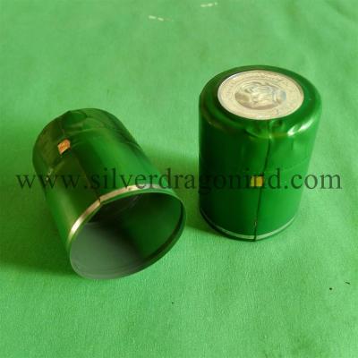 China PVC shrink capsules with tear strip for olive oil for sale