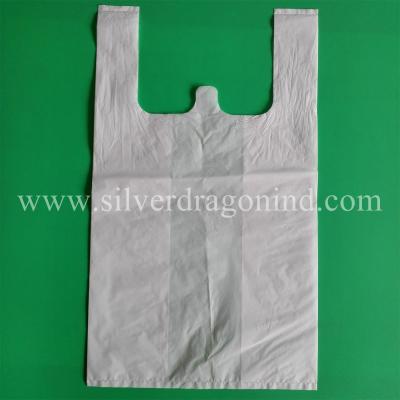 China White Plastic T-Shirt Bag for Grocery for sale