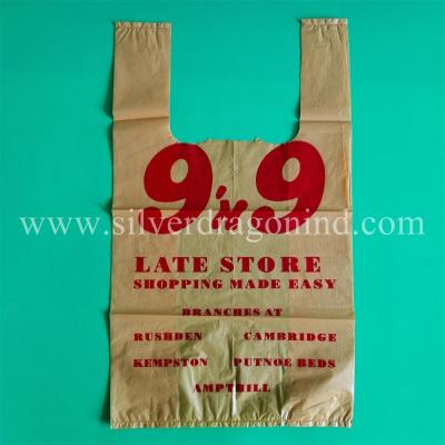 China T-shirt bags for shopping use, extra strong for sale