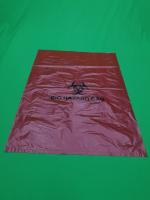 China Red/yellow biohazard refuse bags/biohazard waste bags/biohazard garbage bags,635x890x0.08mm, print one color one side for sale
