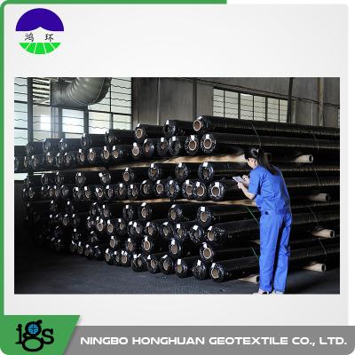 China 150g Black High Strength Woven Polypropylene Geotextile Filter Fabric 5.8m x 100m for sale
