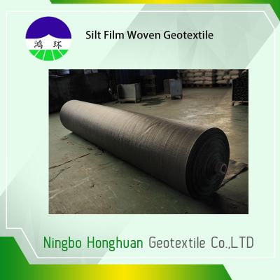 China Black PP 136g Woven Geotextile Fabric with 21.5 kN/m Tensile Strength for Road Construction and Soil Stabilization for sale