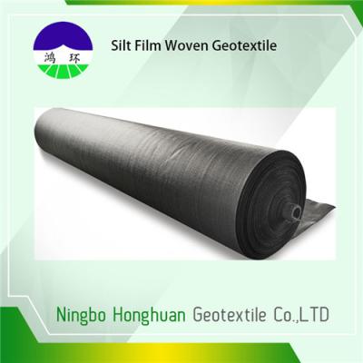 China SWG80-80 Woven Geotextile Fabric 80kN/m Tensile Strength 3.81m Width for Soil Reinforcement for sale