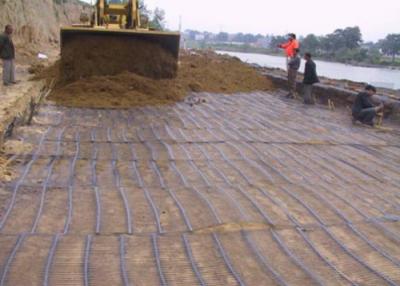 China High Intensity PP Plastic Uniaxial Geogrid 25KN/M for Retaining Wall and Road Reinforcement for sale