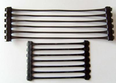 China 150Mpa PP Black Uniaxial Geogrid with 260 KN/M Tensile Strength for Soil Reinforcement for sale
