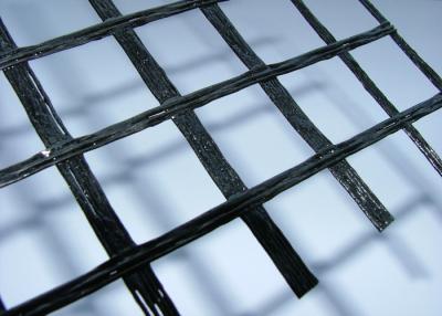 China Warp Knitting Polyester Geogrid 40KN/M for Dike Slope Reinforcement - 25.4mm Grid Size, 1-6m Width for sale