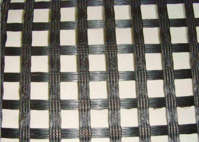China 50KNM Polyester Geogrid with 25.4mm Grid for Dike Slope and Road Reinforcement for sale