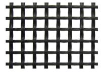 China Warp Knitted Polyester Geogrid Black 80 kN/m Strength for Runway and Railway Foundation Reinforcement for sale