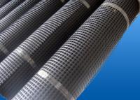 China PP High Tensile Strength Glass Fiber Geogrid 25KN/M for Retaining Walls and Soil Reinforcement 1-6M Width for sale
