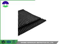 China 50KN/M Warp Knitting Polyester Geogrid Grey for Asphalt Wall and Runway Applications - 25.4mm Grid Size for sale