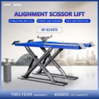 China EN 1493:2010 Scissor Car Lift 4000kg 400V / 230V With Wheel Alignment for sale