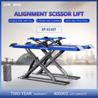 China Super Thin Car Scissor Lift 24V Safety Control 4000kg For Wheel Alignment for sale