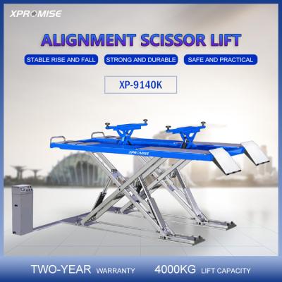 China 4000kg Wheel Alignment Scissor Lift 380V / 220V With Overload Valve for sale