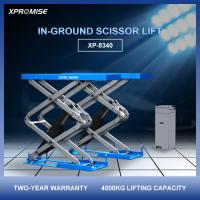 China Flush Mounted Portable Scissor Lift Platform For Tire Changer Shop for sale