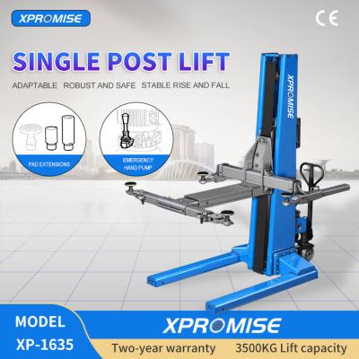 China Hydraulic Single Post Lift 3500kg Cylinder Car Lift For Home Garage for sale