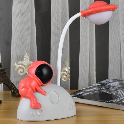 China 23cm Astronaut Cartoon LED Night Light USB Powered ABS Pink Blue White for sale