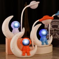 China 23cm Astronaut Cartoon LED Night Light USB Powered ABS Pink Blue White for sale