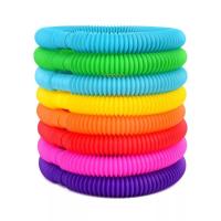 China Colorful DIY Building Plastic Pipe Fidget Toy Sensory Tools Pop Tubes for sale