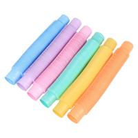 China Colorful DIY Building Plastic Pipe Fidget Toy Sensory Tools Pop Tubes for sale