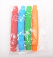 China Colorful DIY Building Plastic Pipe Fidget Toy Sensory Tools Pop Tubes for sale