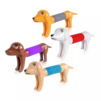 China Stress Relief Pop Tube Fidget Toy Flexible Sensory Stretch Spring 24cm ABS for sale