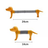 China Stress Relief Pop Tube Fidget Toy Flexible Sensory Stretch Spring 24cm ABS for sale