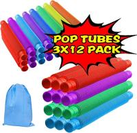China ABS Pop Tube Fidget Toys 29mm 19mm Diameter Soft Ring Shape Changing for Kids for sale