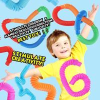 China ABS Pop Tube Fidget Toys 29mm 19mm Diameter Soft Ring Shape Changing for Kids for sale