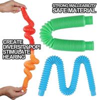 China ABS Pop Tube Fidget Toys 29mm 19mm Diameter Soft Ring Shape Changing for Kids for sale