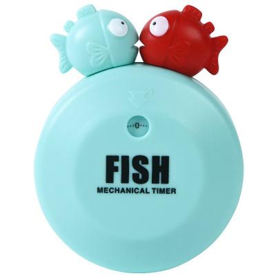 China Fish Magic ABS Kitchen Mechanical Timer 8.5x7cm No Battery Needed for sale
