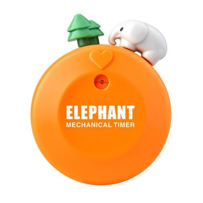 China Elephant ABS Cartoon Kitchen Timer 8.3x6.7cm Orange Green For People for sale