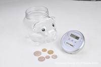 China ABS Digital Currency Counting Piggy Bank for Kids 18cm Multi Color for sale
