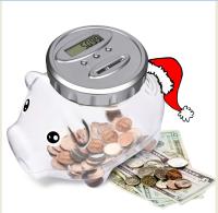 China ABS Digital Currency Counting Piggy Bank for Kids 18cm Multi Color for sale