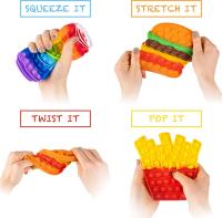 China Silicone Baby Sensory Fidget Toys Set 6.2 Inch Handberg Pisa Chip Can Shape for sale