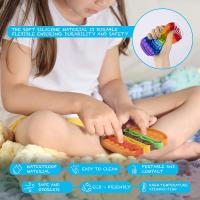 China Silicone Baby Sensory Fidget Toys Set 6.2 Inch Handberg Pisa Chip Can Shape for sale