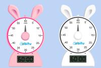 China Kids ABS Pink Blue Rabbit Shape Education Countdown Timer For Studying Kitchen Yogo for sale