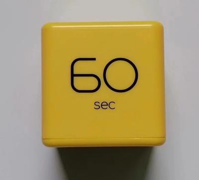 China Digital Kitchen Timer Cube Count Up Down Timer ABS Material Yellow 60 Minute for sale