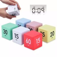 China Cube Digital Timer with LED Display 6.5cm ABS Plastic CE Certified Multifunctional Timer for sale