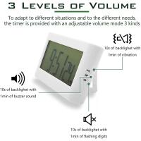 China J&R Large LCD Rectangle Magnet Kitchen Timer Digital Count Up Down 86x60x22mm for sale