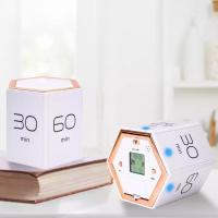 China Multi Function Digital Countdown Timer 99 Minutes Plastic Cube Timer for Study Kitchen for sale
