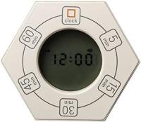 China Hexagonal Rotating Digital Timer Productivity Clock 10W USB Desktop Timer with LCD Display for sale