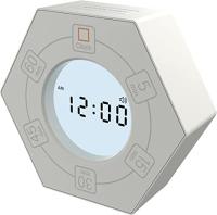 China Hexagonal Rotating Digital Timer Productivity Clock 10W USB Desktop Timer with LCD Display for sale